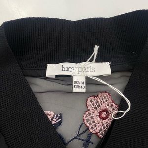 Lucy Paris | Jackets & Coats | Lucy Paris Sheer Red And Black Flower ...